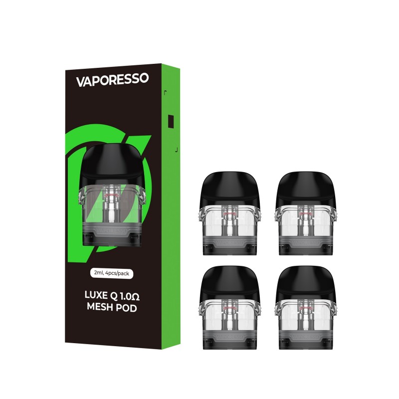 Vaporesso LUXE Q/Qs Mesh Pods 4pk, luxe qs kit, luxe q kit, luxe q replacement pods, luxe q2 kit ...